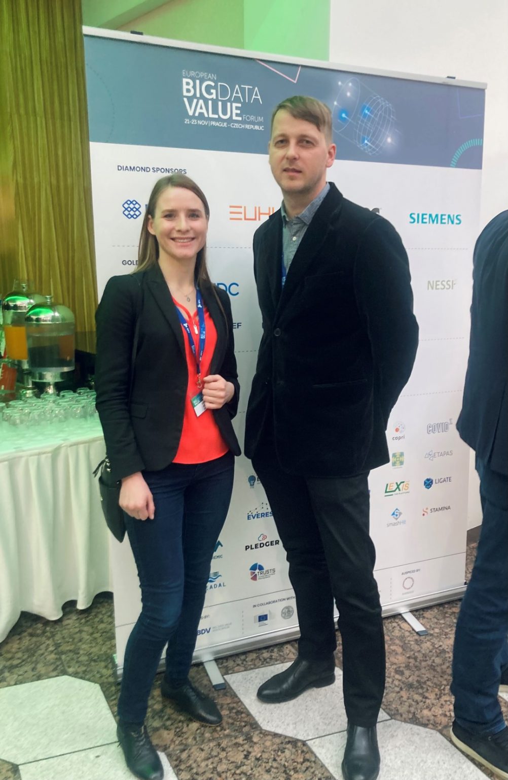 EDI researcher Dr. Kaspars Sudars and researcher Laura Leja ...